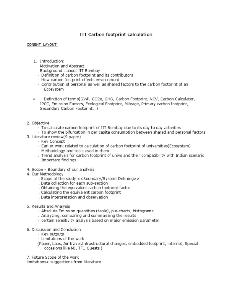 IITB Carbon Footprint Report v1 2 | Download Free PDF | Greenhouse Gas ...