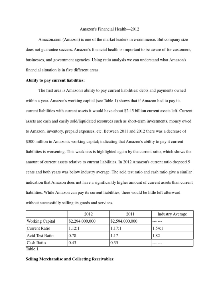 Amazon Financial Analysis | PDF | Revenue | Dividend