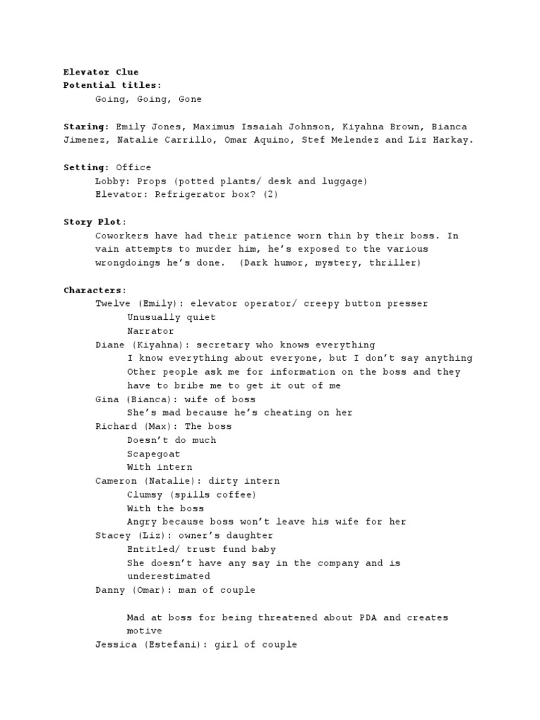 Clue Script | PDF | Leisure
