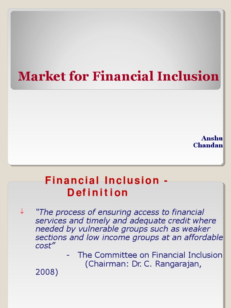 Financial Inclusion in India: Overview and Challenges | PDF | Financial ...