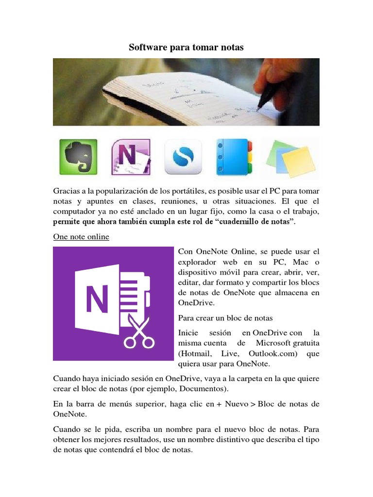 Software para Tomar Notas | PDF | Software | Informática