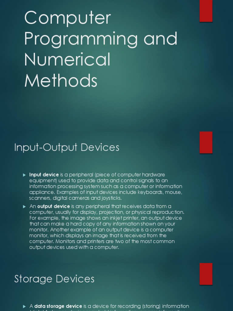 Computer Programming and Numerical Methods | PDF | Usb Flash Drive ...