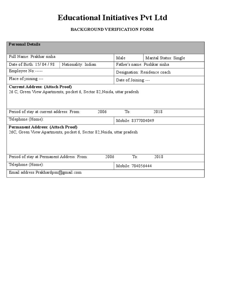 Educational Initiatives PVT LTD | PDF | Document | Privacy