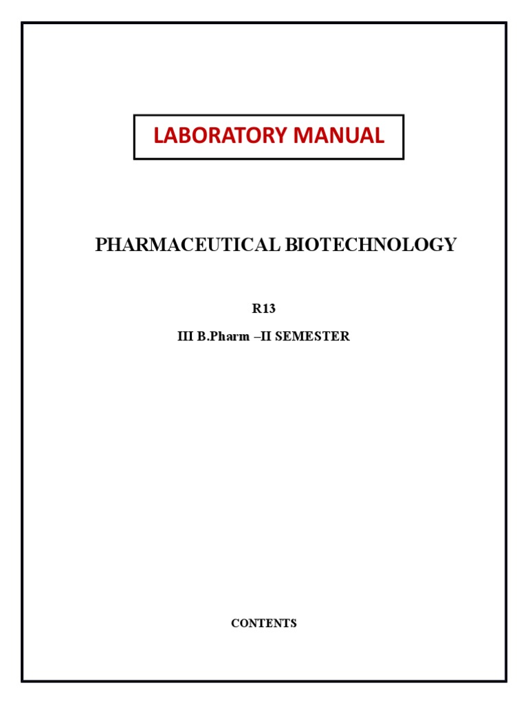 Biotechnology Lab Manual: Sterility Tests | PDF | Sterilization ...