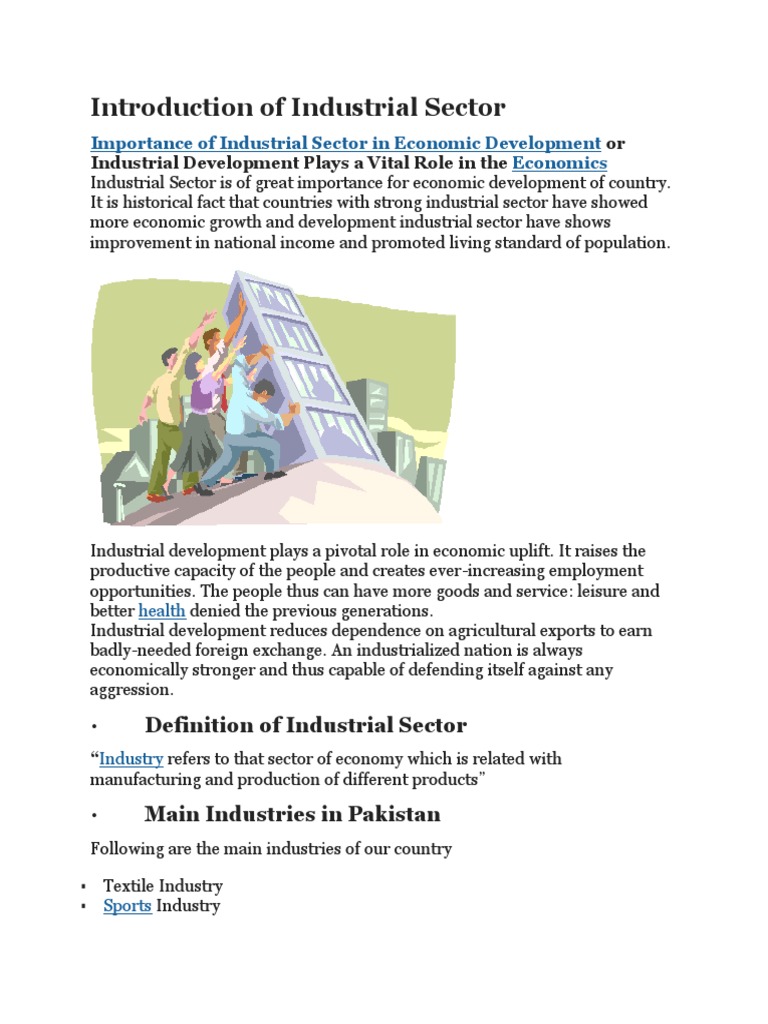 Introduction of Industrial Sector | PDF | Measures Of National Income ...