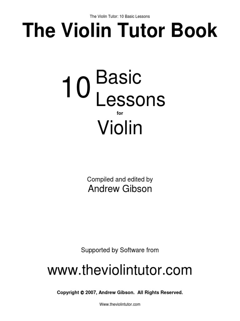 10 Lessons Violin PDF | PDF | Violin | String Instruments