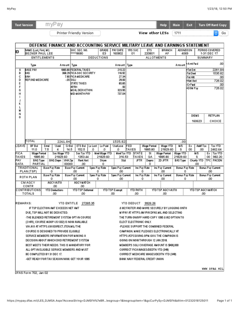 MyPay PDF | PDF | Federal Insurance Contributions Act Tax | Government ...