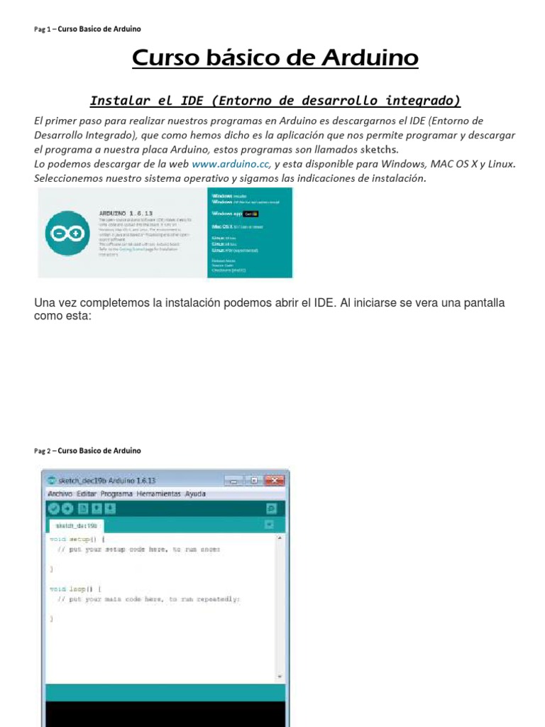 Curso Basico de Arduino | Descargar gratis PDF | Entorno de desarrollo integrado | Señal analoga