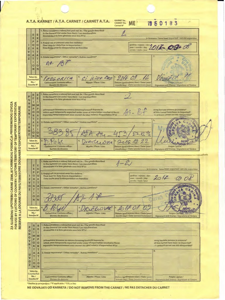 ATA Karnet ME 160183 PDF | PDF