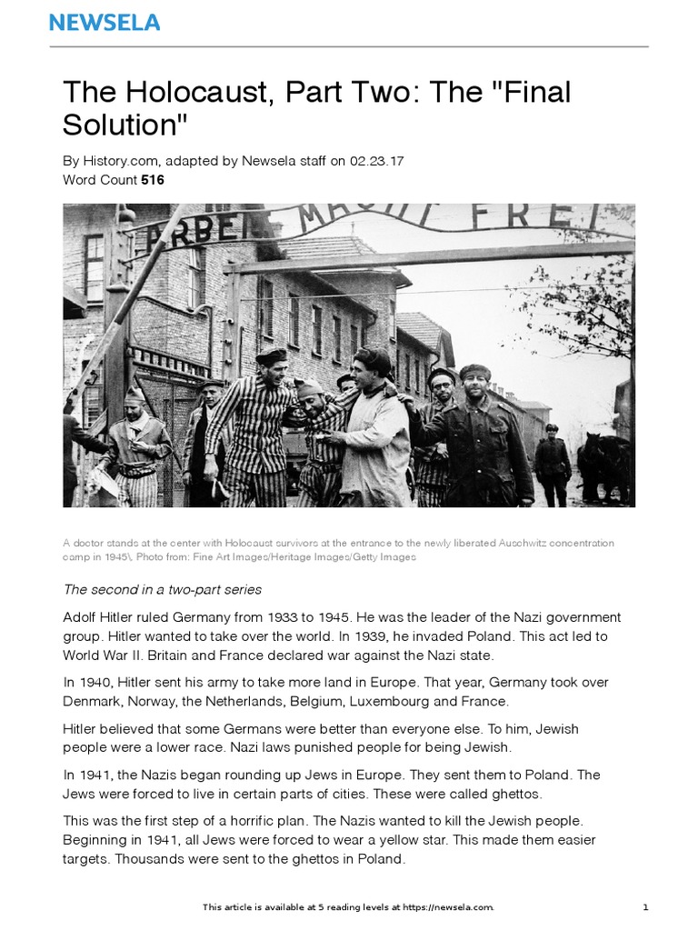 Holocaust Final Solution-1 | PDF | The Holocaust | Auschwitz ...