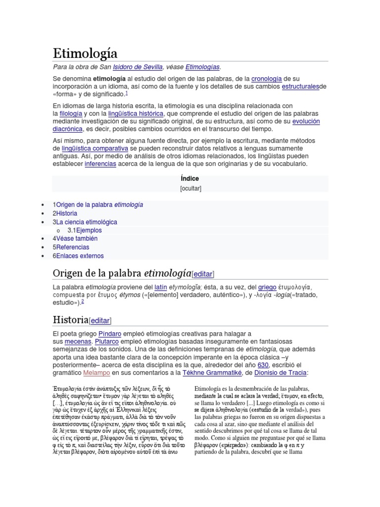 Etimología | PDF | Lingüística | Semiótica