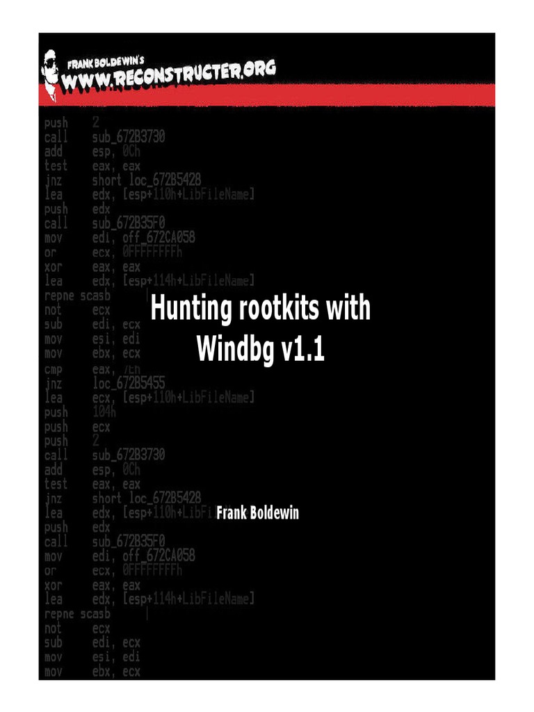 Rootkit Detection with Windbg Guide | PDF | Windows Registry | Computer Data