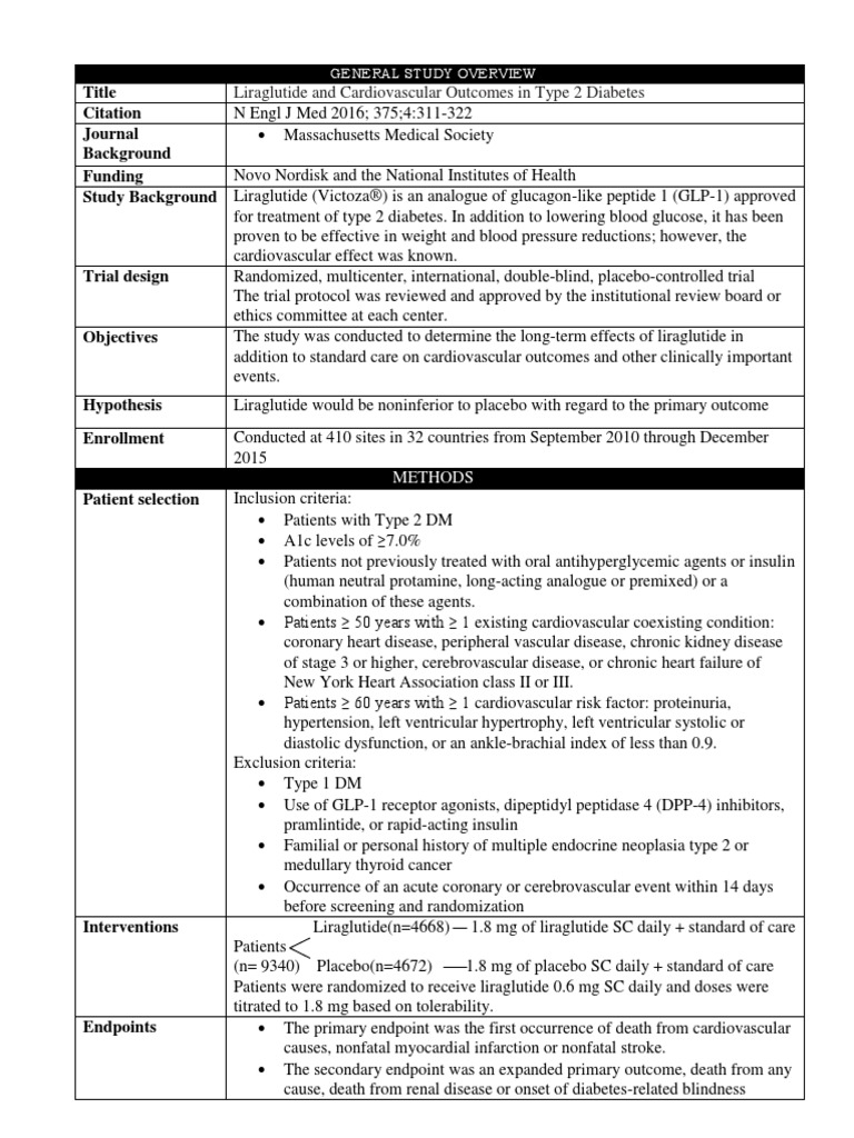 Sample Journal Club 1 | PDF | Diabetes Mellitus Type 2 | Cardiovascular ...