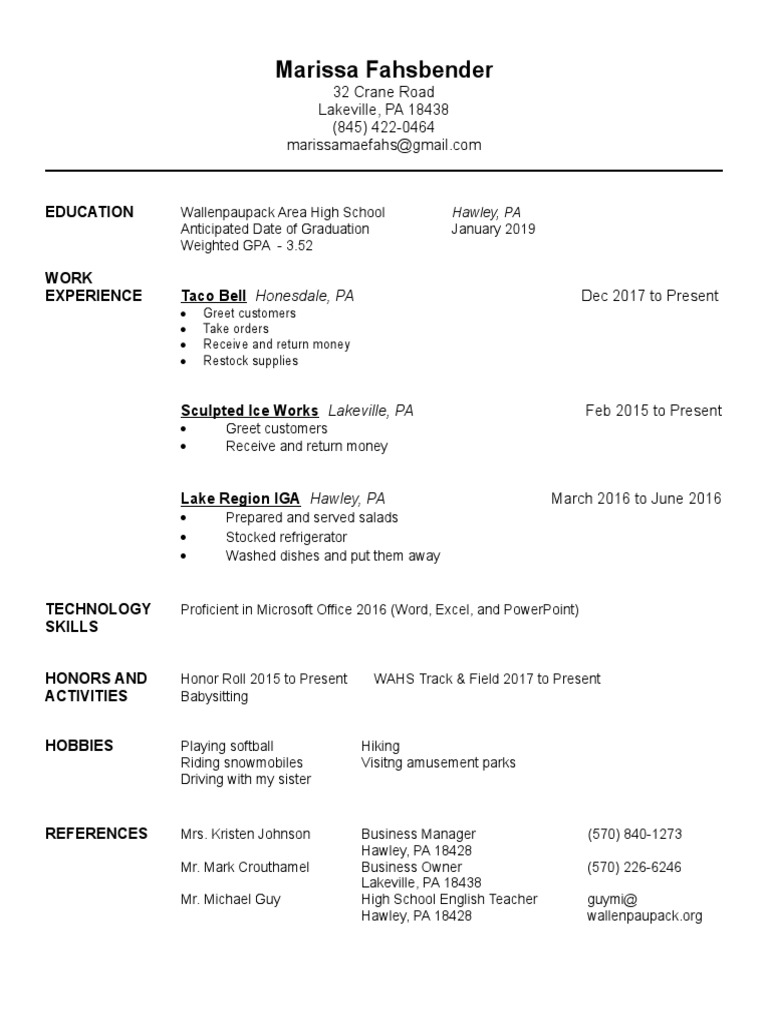Resume 2018 | PDF