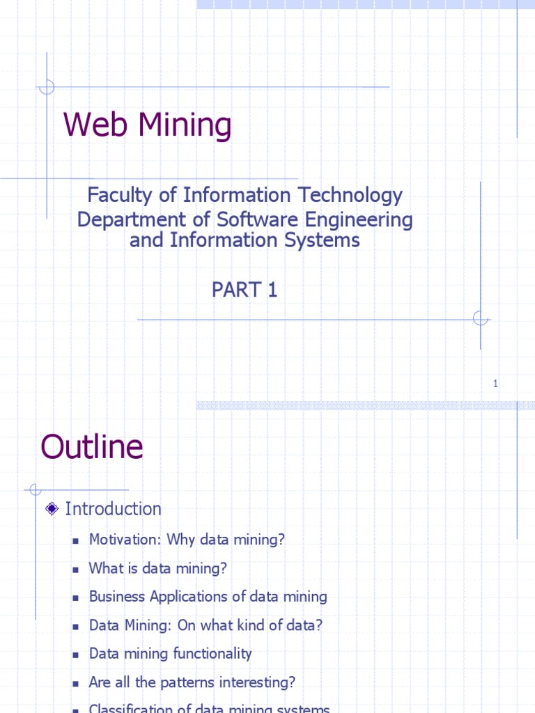 Web Mining: Faculty of Information Technology Department of Software ...