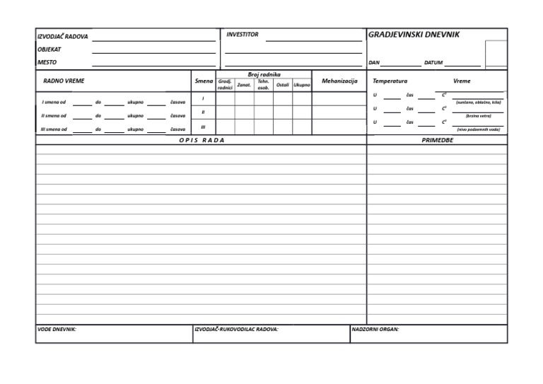 Gradjevinski Dnevnik