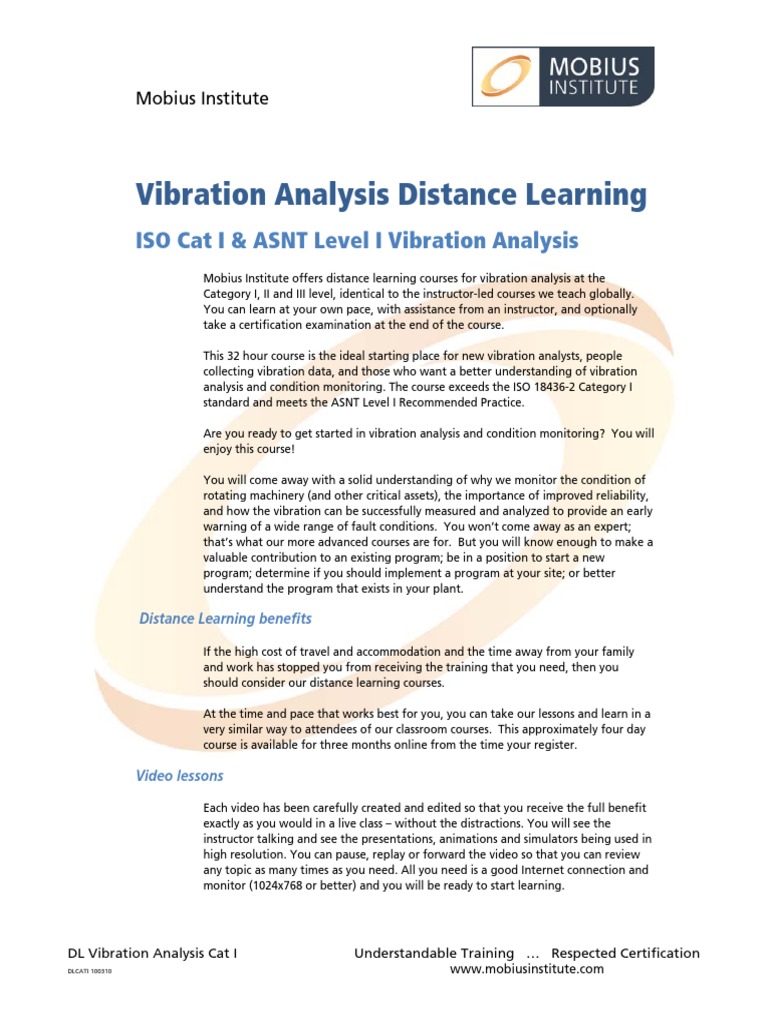 Vibration Analysis Iso Cat I DLPDF | PDF | Thermography | Spectrum