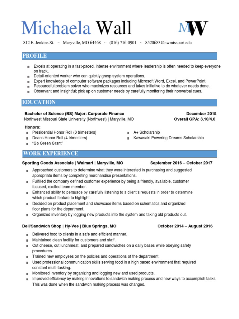 Michaela: Wall W | PDF | Economies | Business