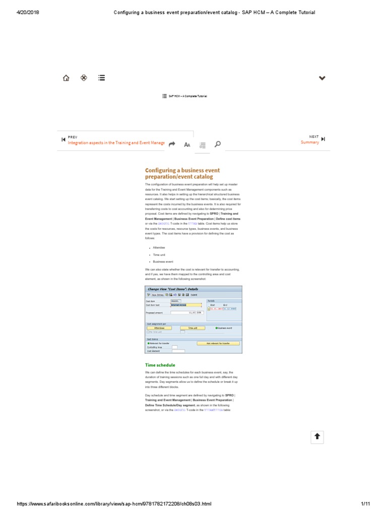 Configuring A Business Event Preparation - Event Catalog - SAP HCM - A ...