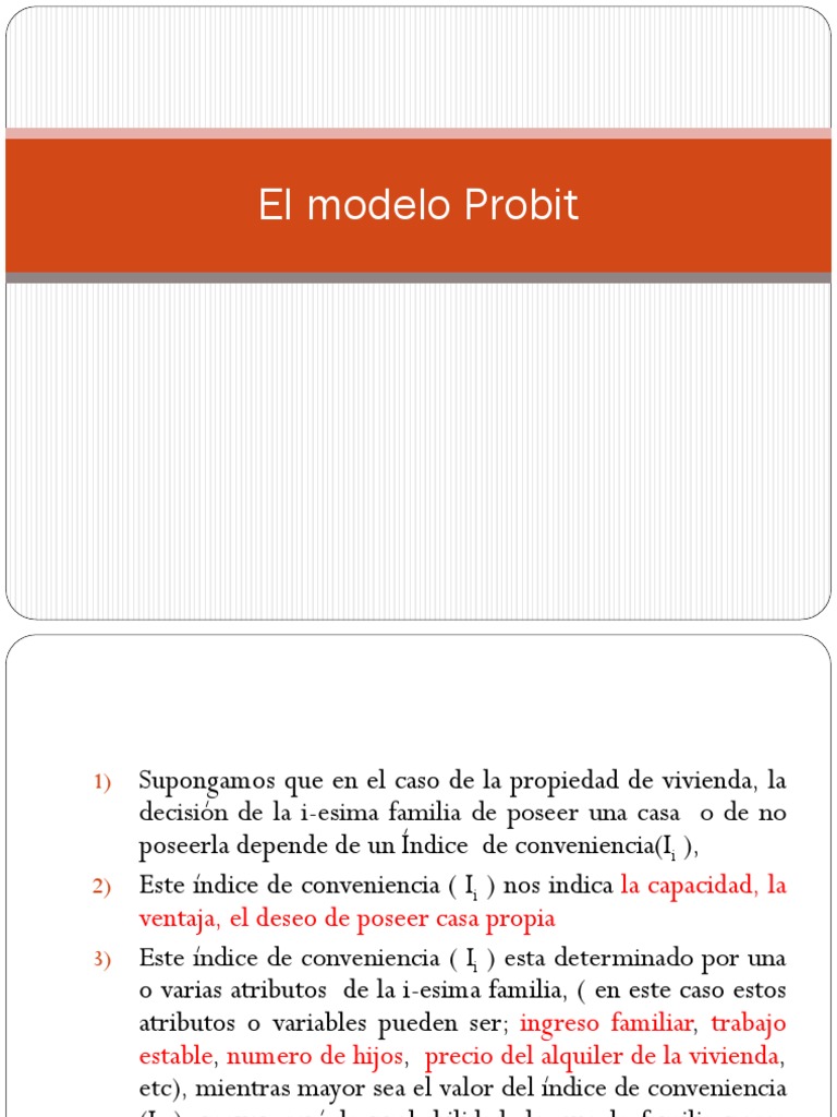 El Modelo Probit (17B) | PDF | Probabilidad | Estadísticas