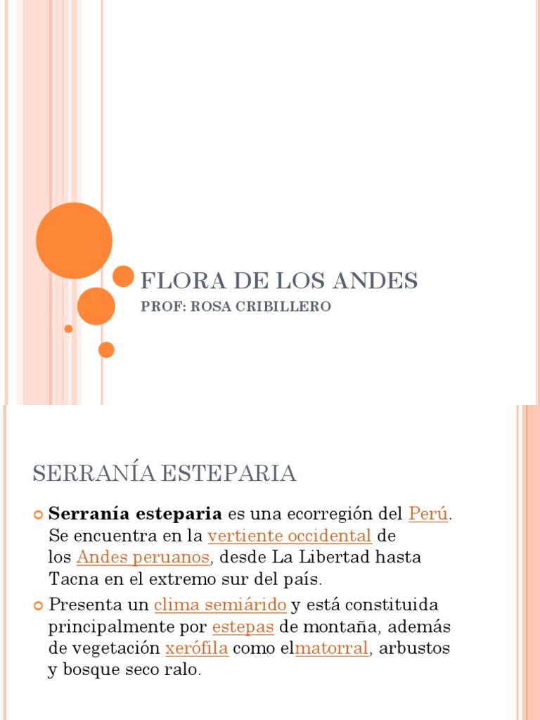 Flora de Los Andes | PDF | Andes | Horticultura y jardinería