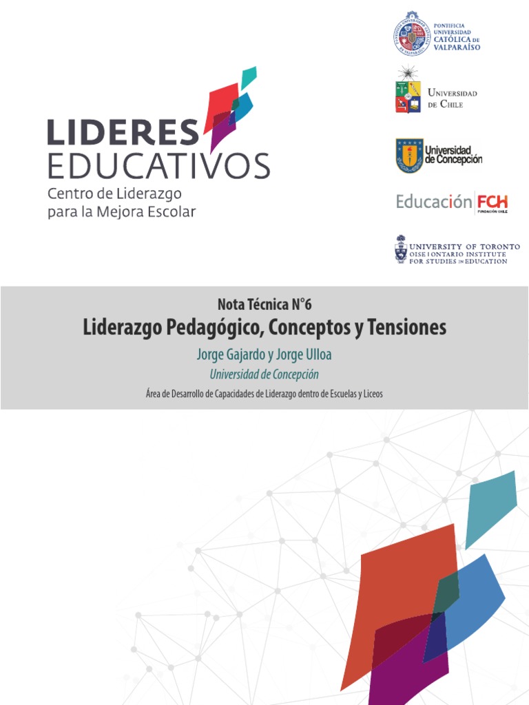 Concepto de Liderazgo Pedagogico o Instruccional | PDF | Maestros | Aprendizaje