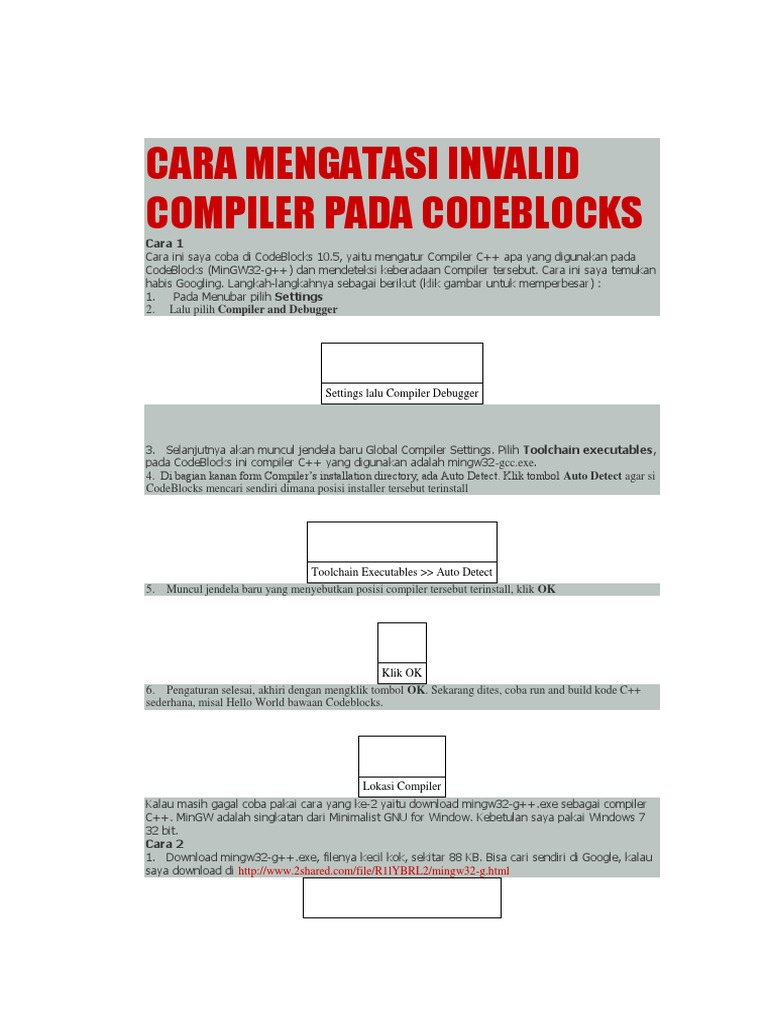 Mengatasi Invalid Compiler di CodeBlocks | PDF | Komputer