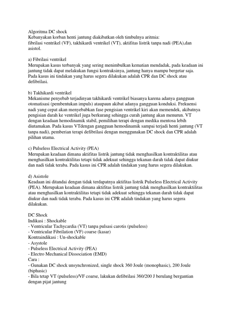 Algoritma DC Shock | PDF