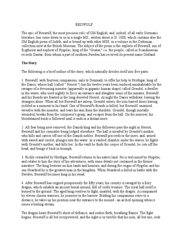 BEOWULF | PDF | Beowulf | English Folklore