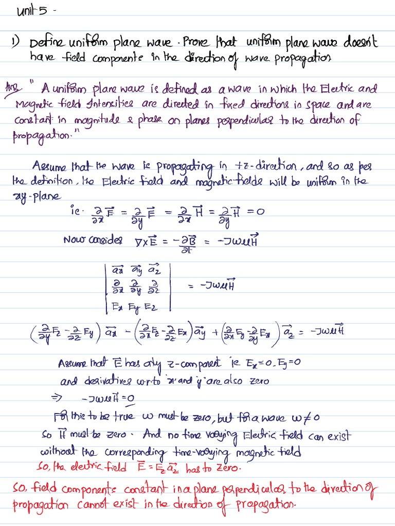 Unit 5 Uniform Plane Wave Propagation | PDF
