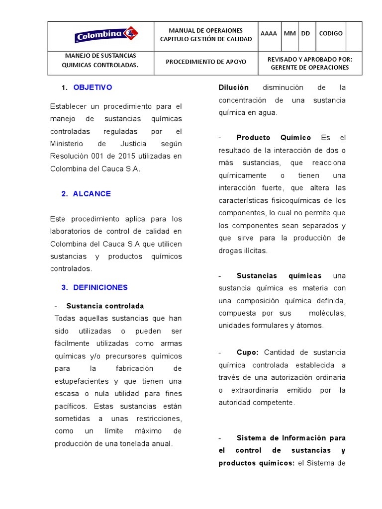 Sustancias Controladas