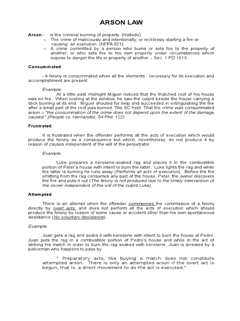 Arson Laws | PDF | Arson | Crime & Violence