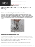 What Is The Column Kicker - Its Formworks, Application and Advantages ...
