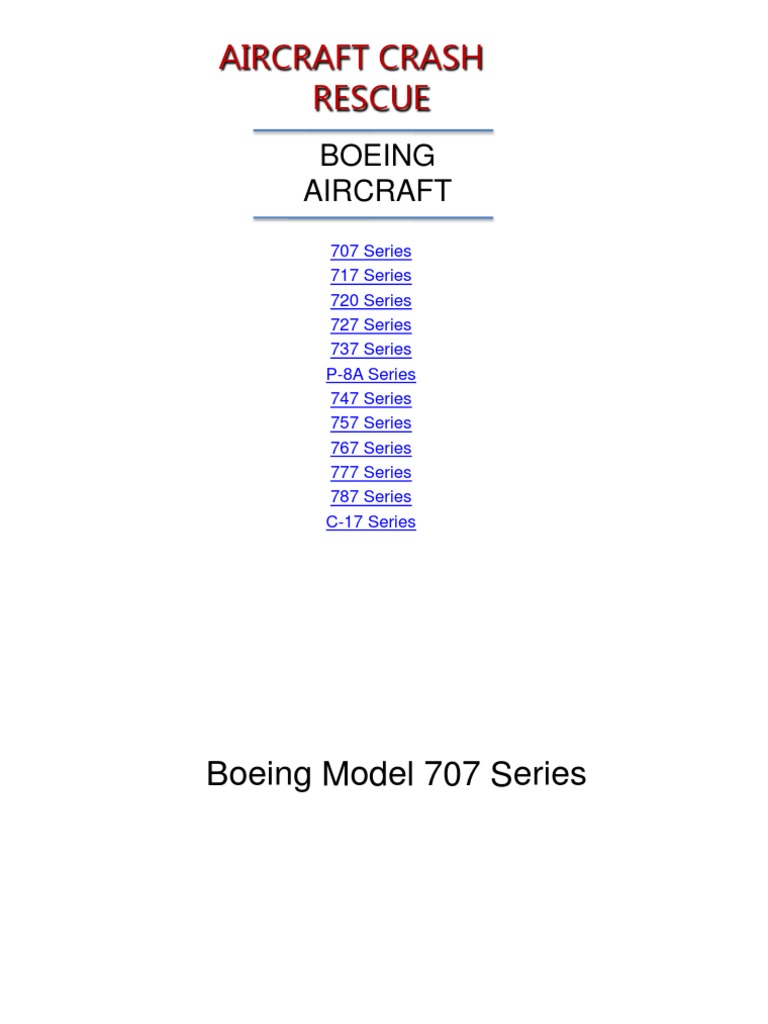 Comprehensive List of Boeing Models | PDF