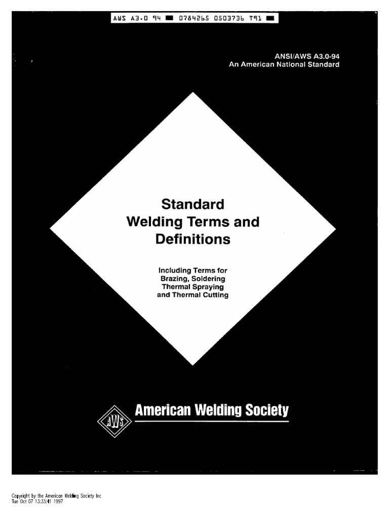 Aws 3,0 Weld Terms Definitions | Welding | Soldering