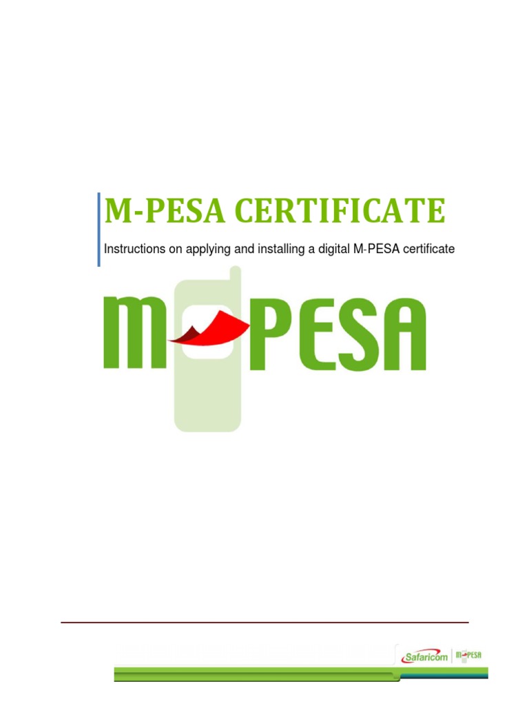 How to Apply and Install M-PESA Certificate - Updated | Public Key ...