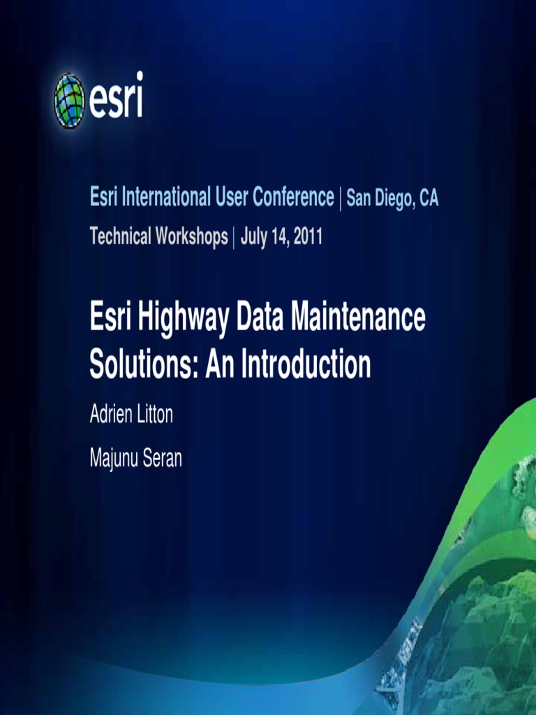 GIS Roads and Highways Data Model PDF | PDF | Esri | Geographic Information System