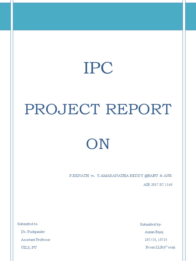 Ipc Project Final 2 | PDF | Acquittal | Prosecutor