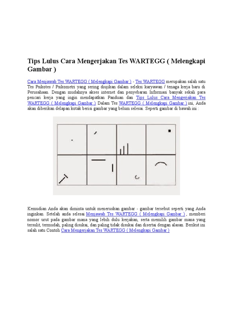 Warteg Test | PDF