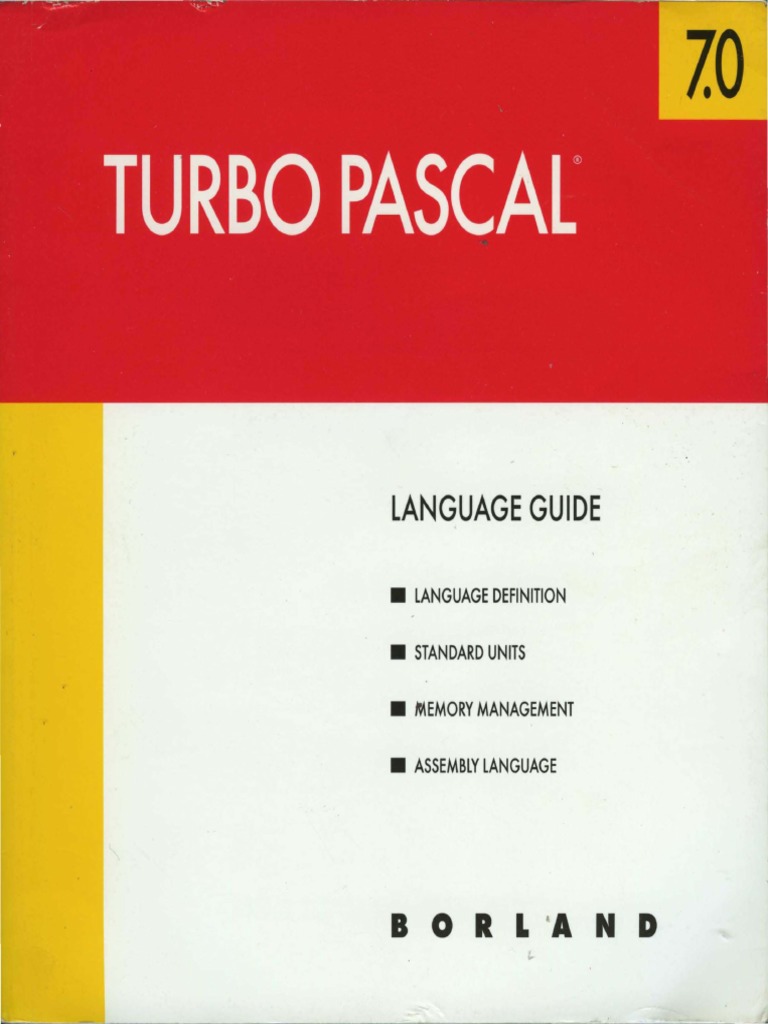 Turbo Pascal Version 70 Language Guide 1992 Pdf Pdf Subroutine Data Type 