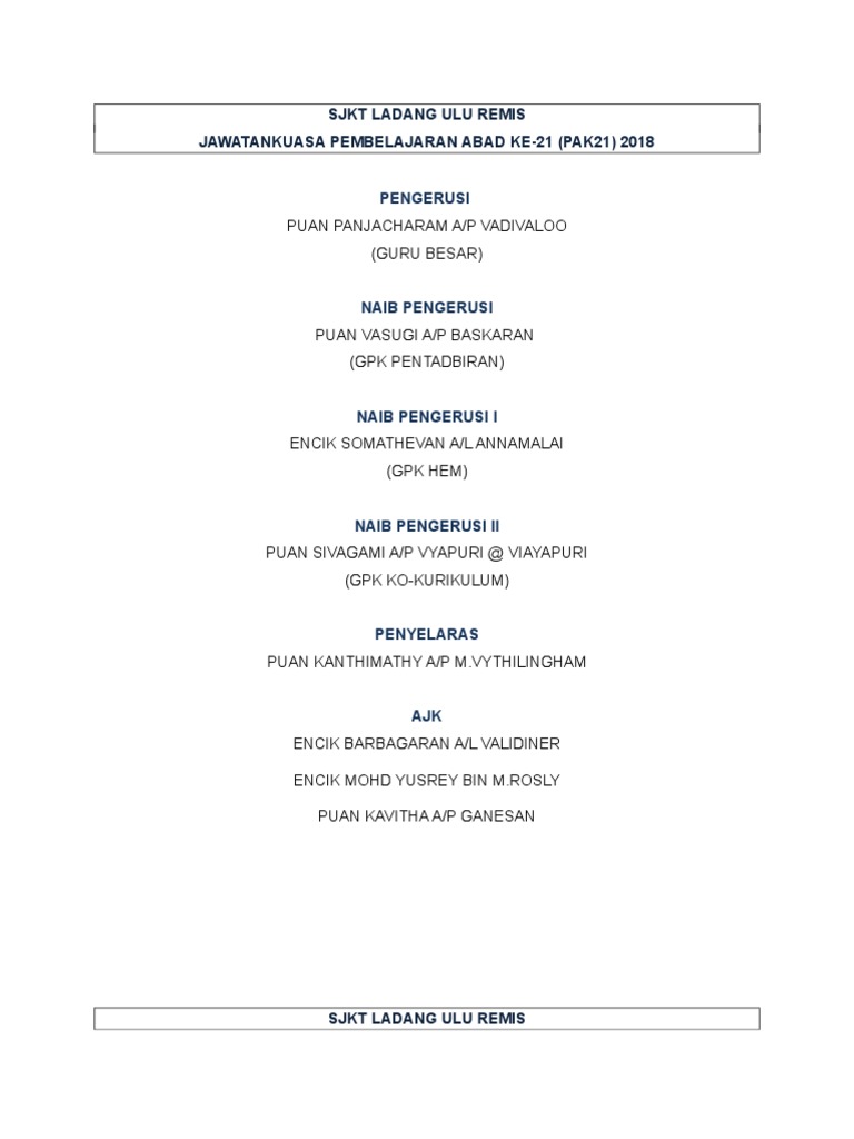 JAWATANKUASA Pak21 | PDF