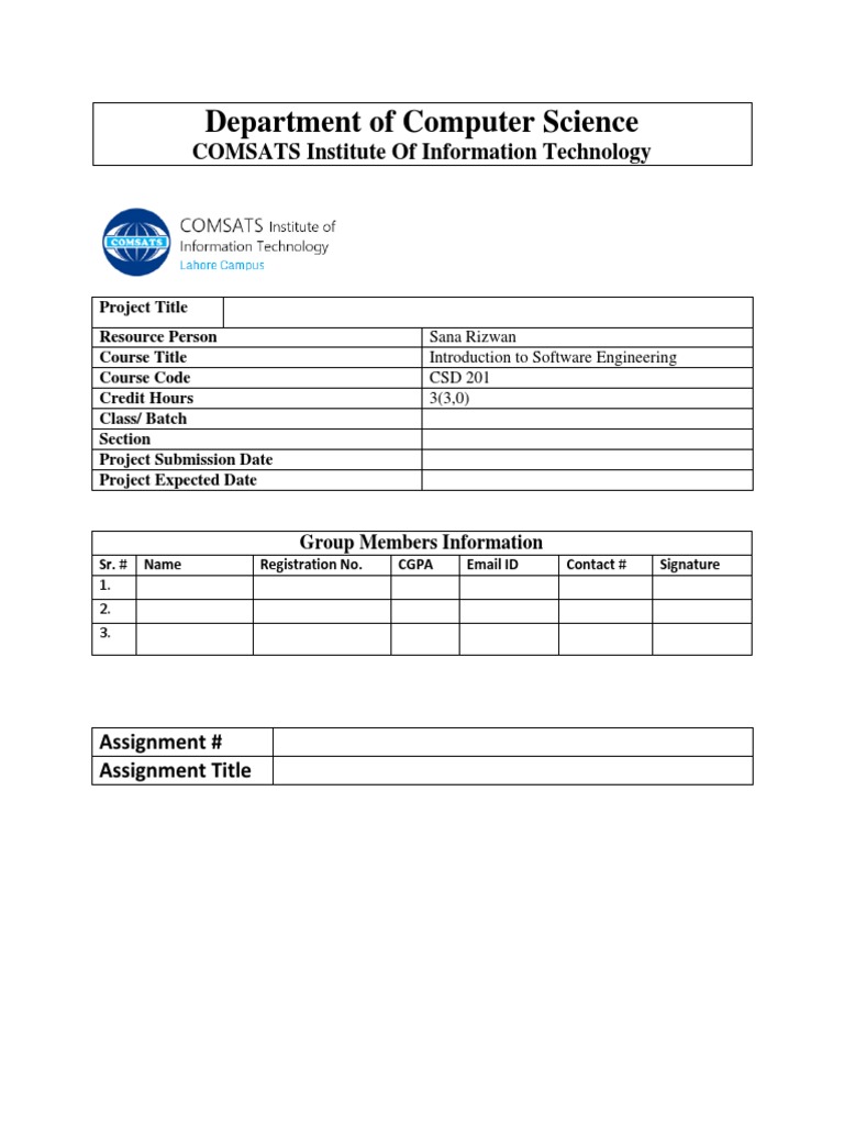 Department of Computer Science: COMSATS Institute of Information ...