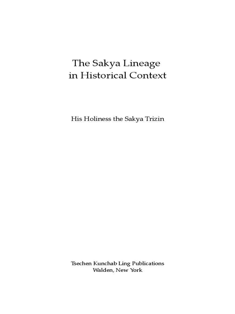 Book Sakya Lineage | PDF | Tibetan Buddhism | Nyingma