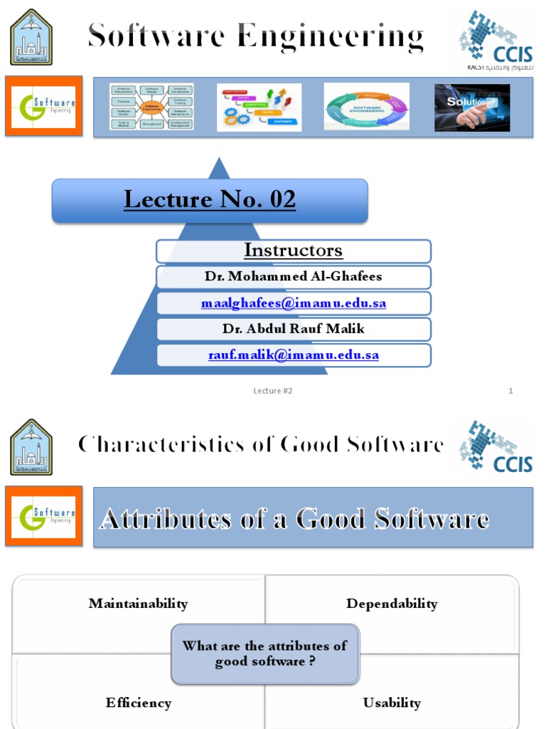 Attributes of Good Software and Factors Driving Changes in Software ...