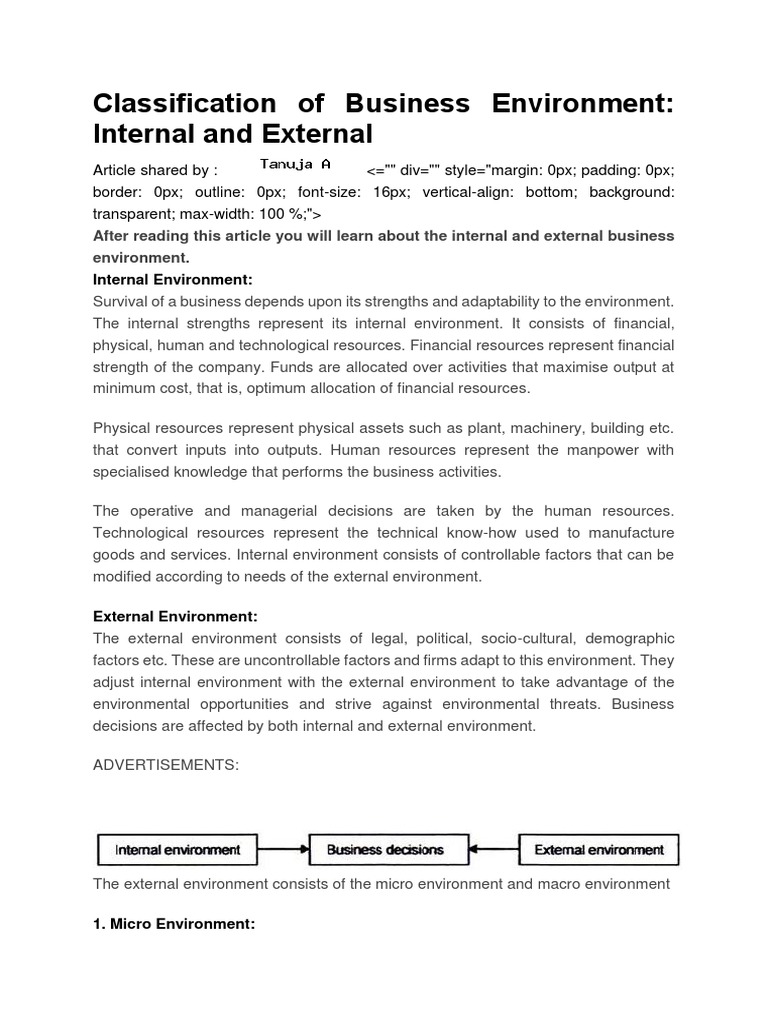 Types of Business Environment | PDF | Distribution (Business) | Economies