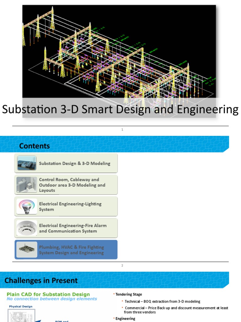 3D Substation Design and Engineering | PDF | Electrical Substation | Engineering