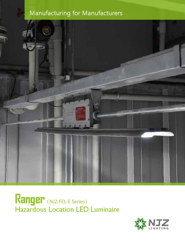 Cutsheet Ranger FEL E Series Explosion Proof Light NJZ Lighting | PDF ...