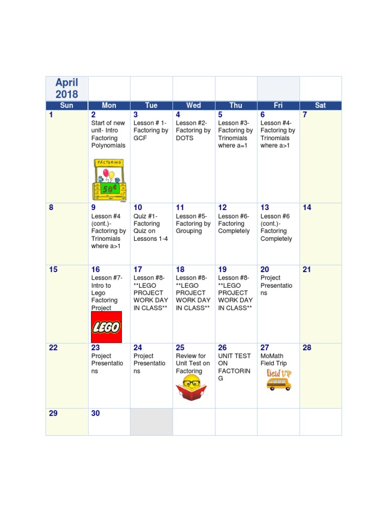 April 2018: Sun Mon Tue Wed Thu Fri Sat | PDF