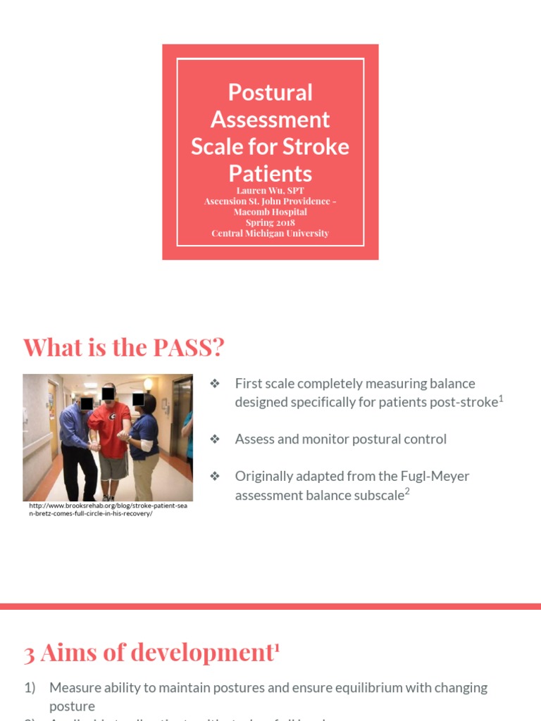 Postural Assessment Scale For Stroke Patients 2 | PDF | Physical ...