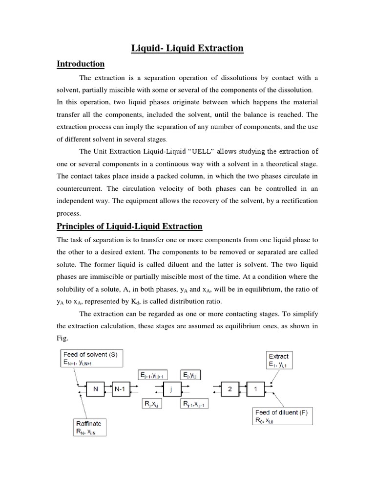 Liquid - Liquid Extraction | PDF | Valve | Flow Measurement